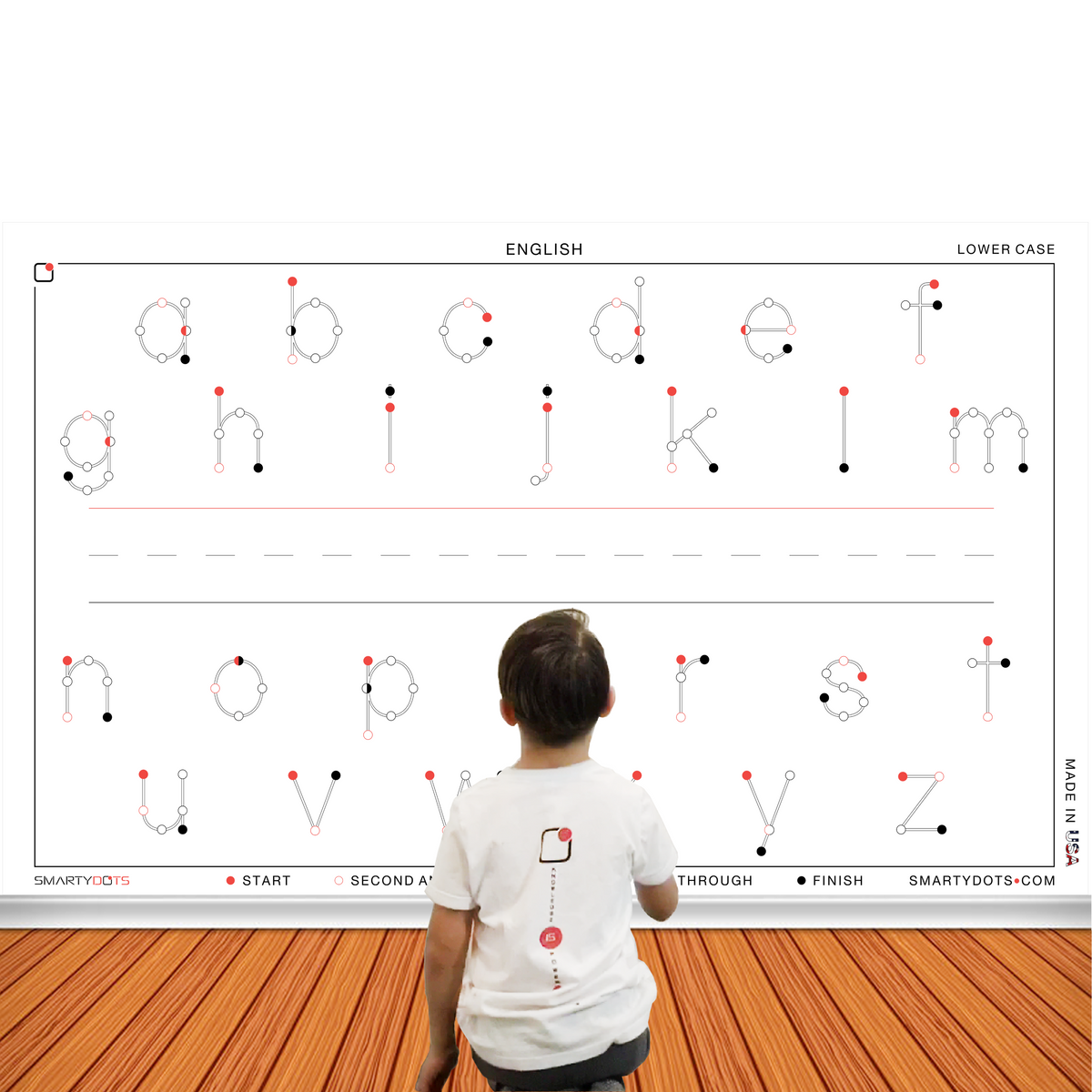 Alphabet | English Lower Case (58x35) | Smarty Dots