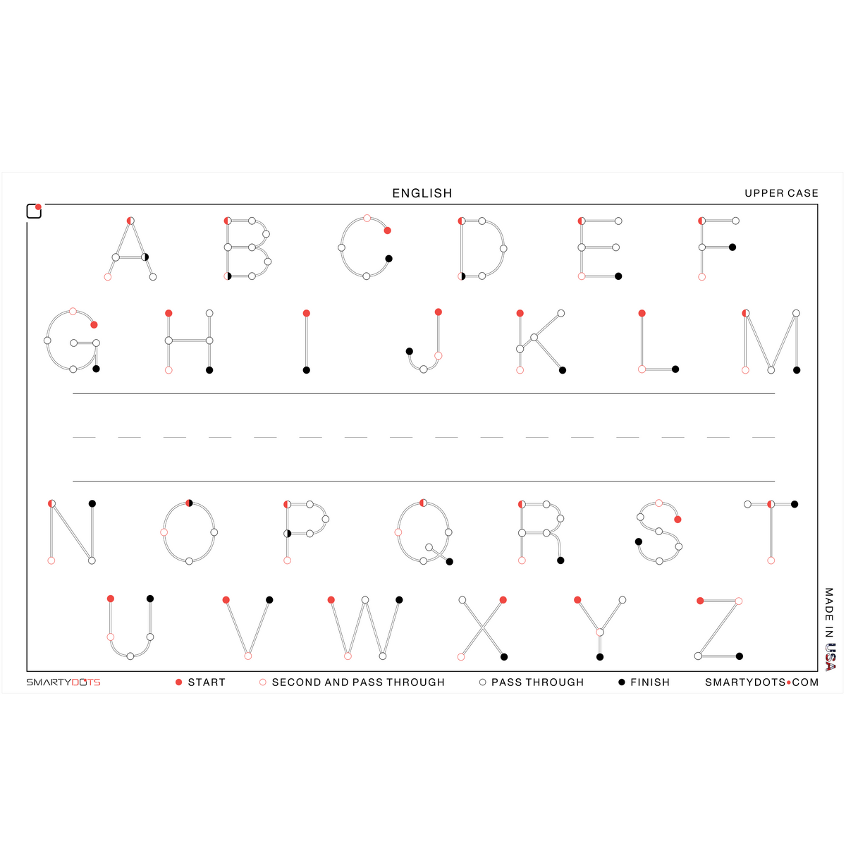 Alphabet | English Upper Case (58x35) | Smarty Dots