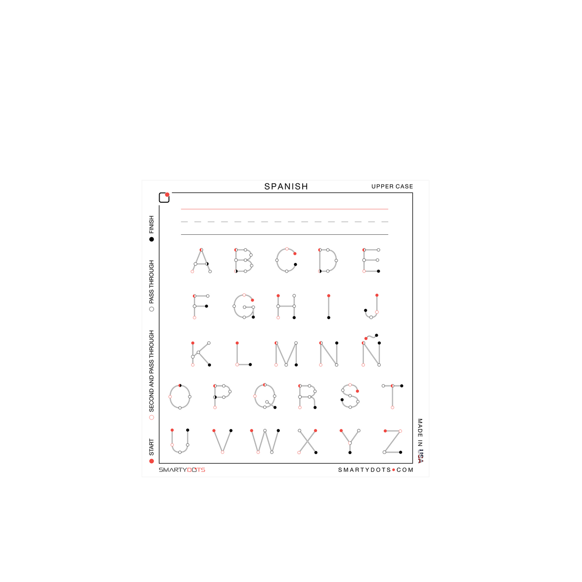 Alphabet | Spanish Upper Case (28x30) | Smarty Dots