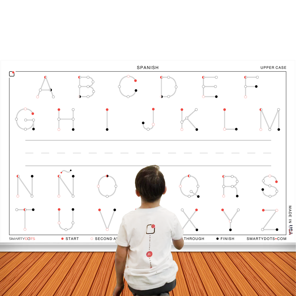 Alphabet | Spanish Upper Case (58x35) | Smarty Dots