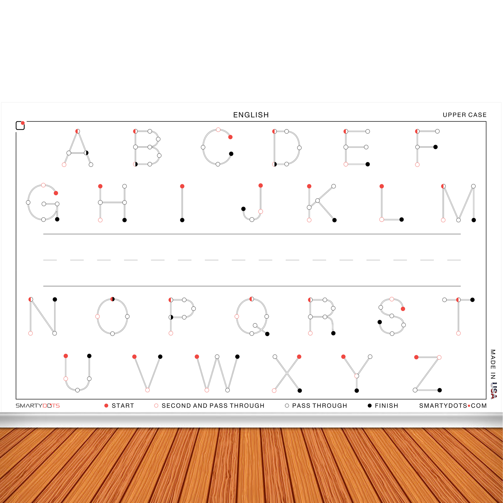 Alphabet | English Upper Case (58x35) | Smarty Dots