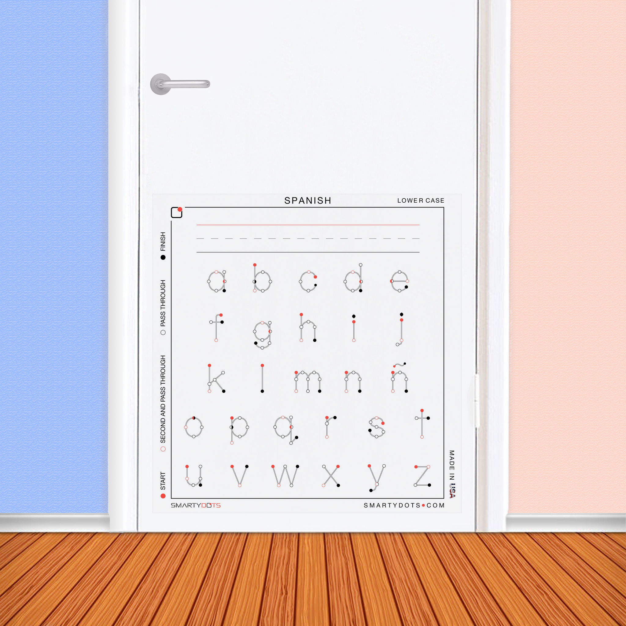 Alphabet | Spanish Lower Case (28x30) | Smarty Dots