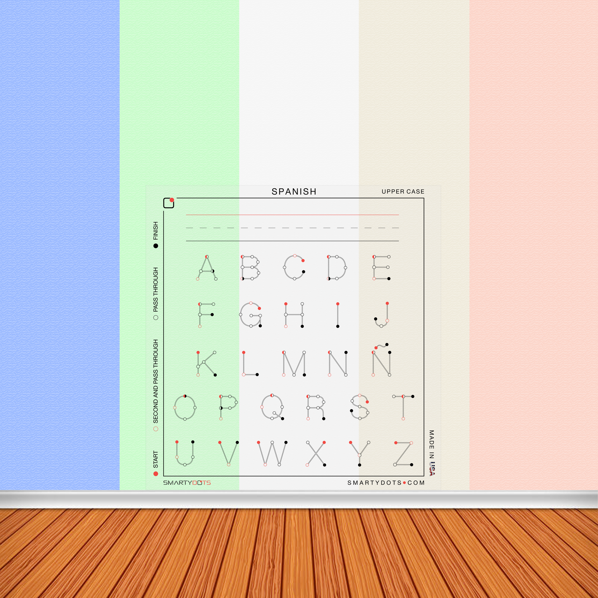 Alphabet | Spanish Upper Case (28x30) | Smarty Dots