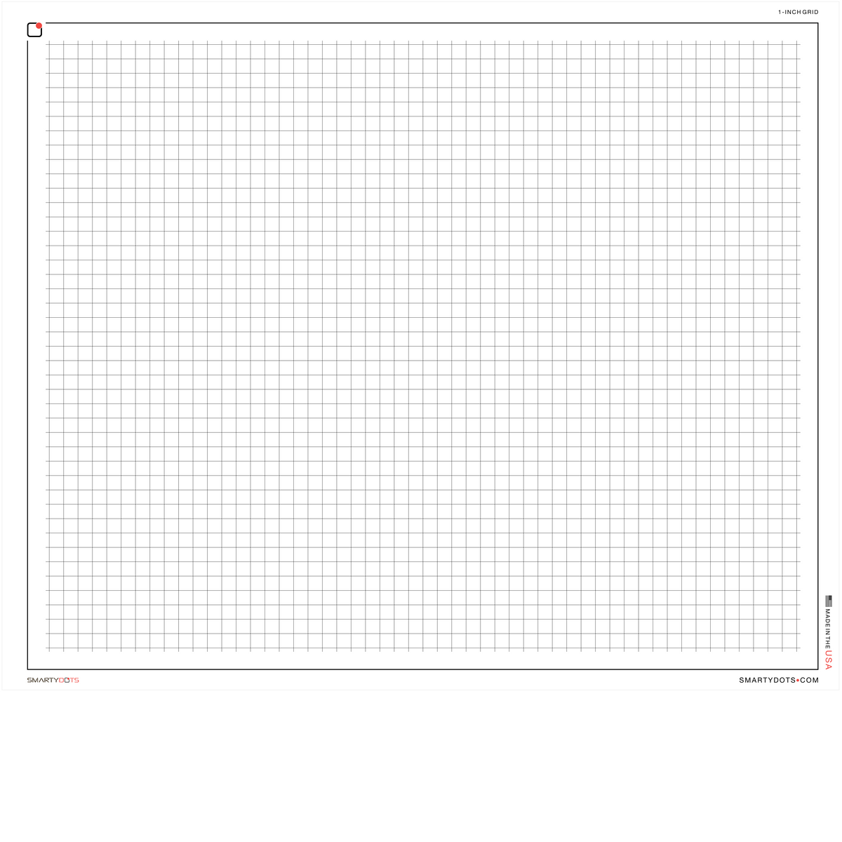 Graph | 1 Inch Grid (58x48) | Smarty Dots