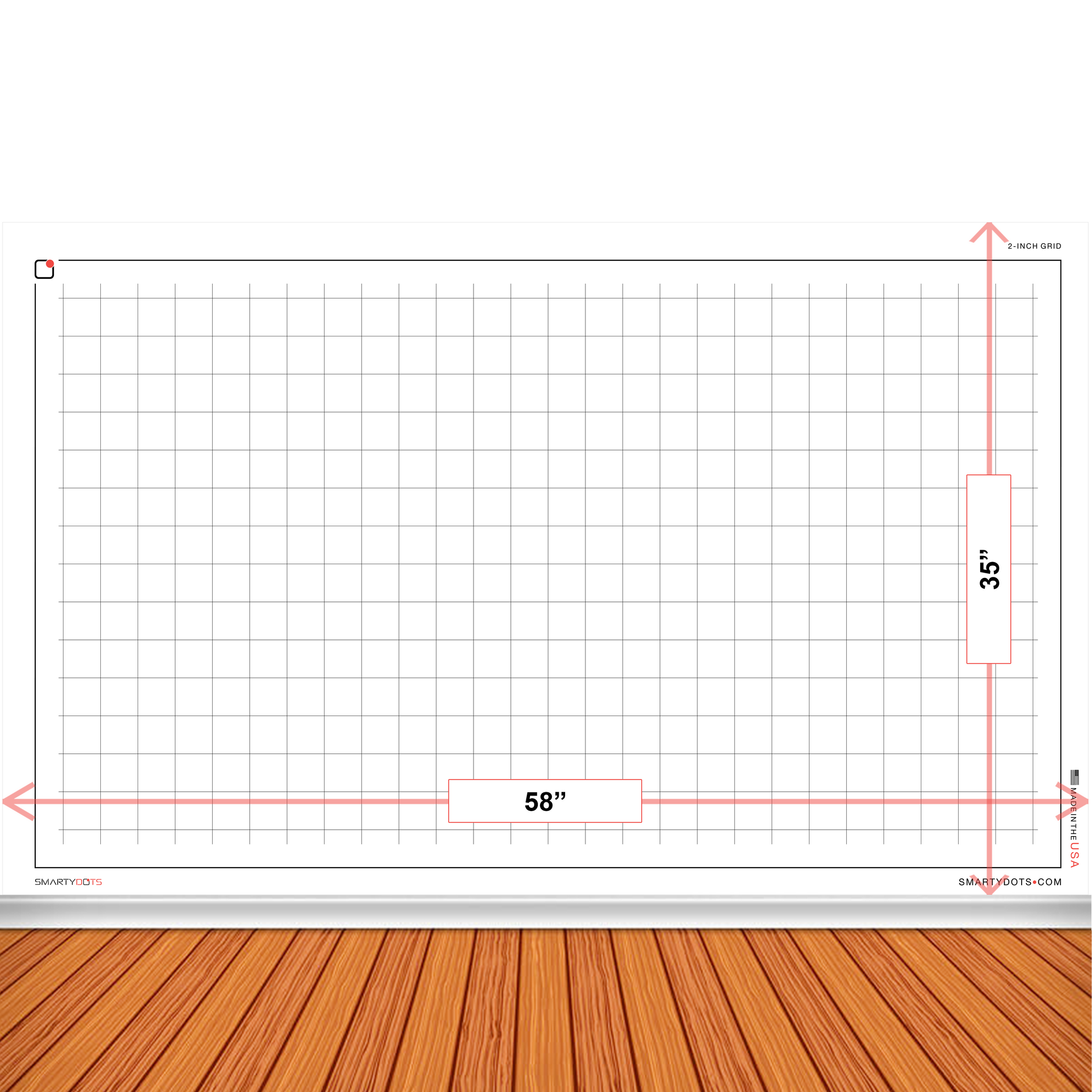 Graph | 2 Inch Grid (58x35) | Smarty Dots